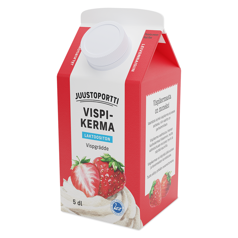 Juustoportti Laktoositon Vispikerma 0 5 L UHT