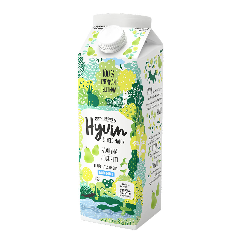 Juustoportti Hyvin jogurtti 1 kg päärynä laktoositon